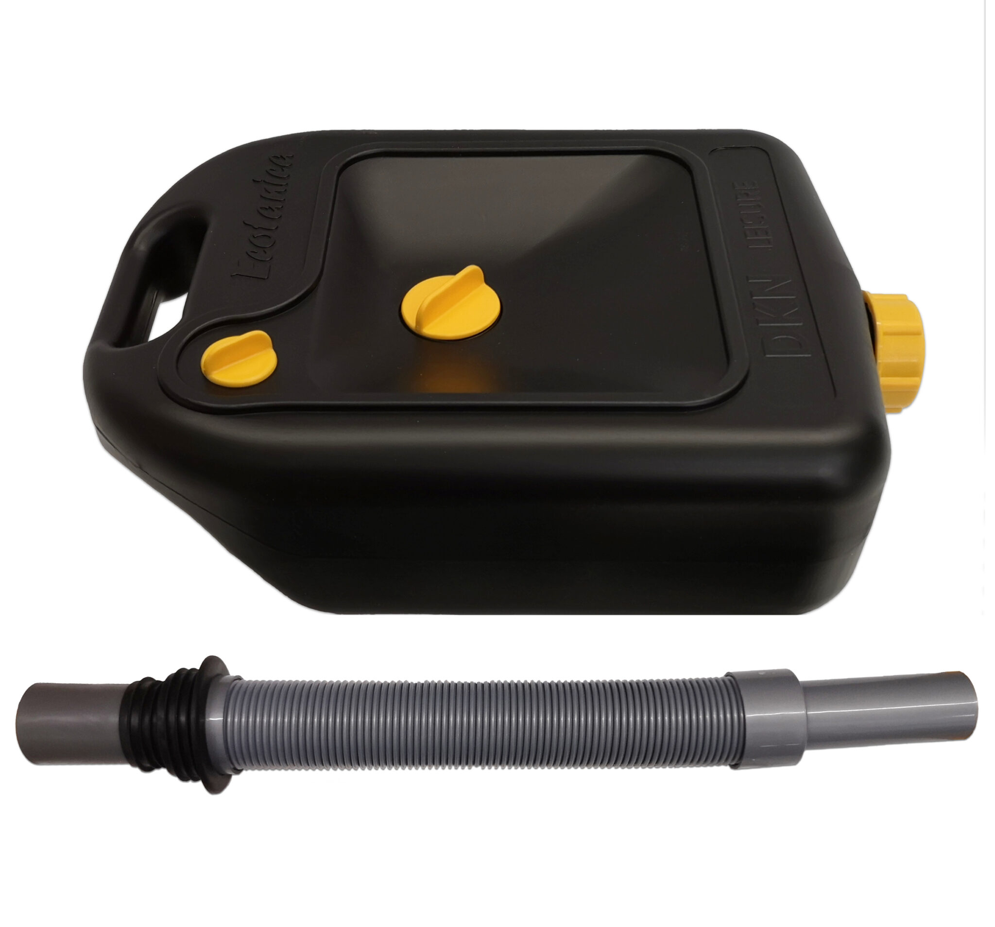 Premium 6L Black Waste Water Container with 1m Flexible Hose