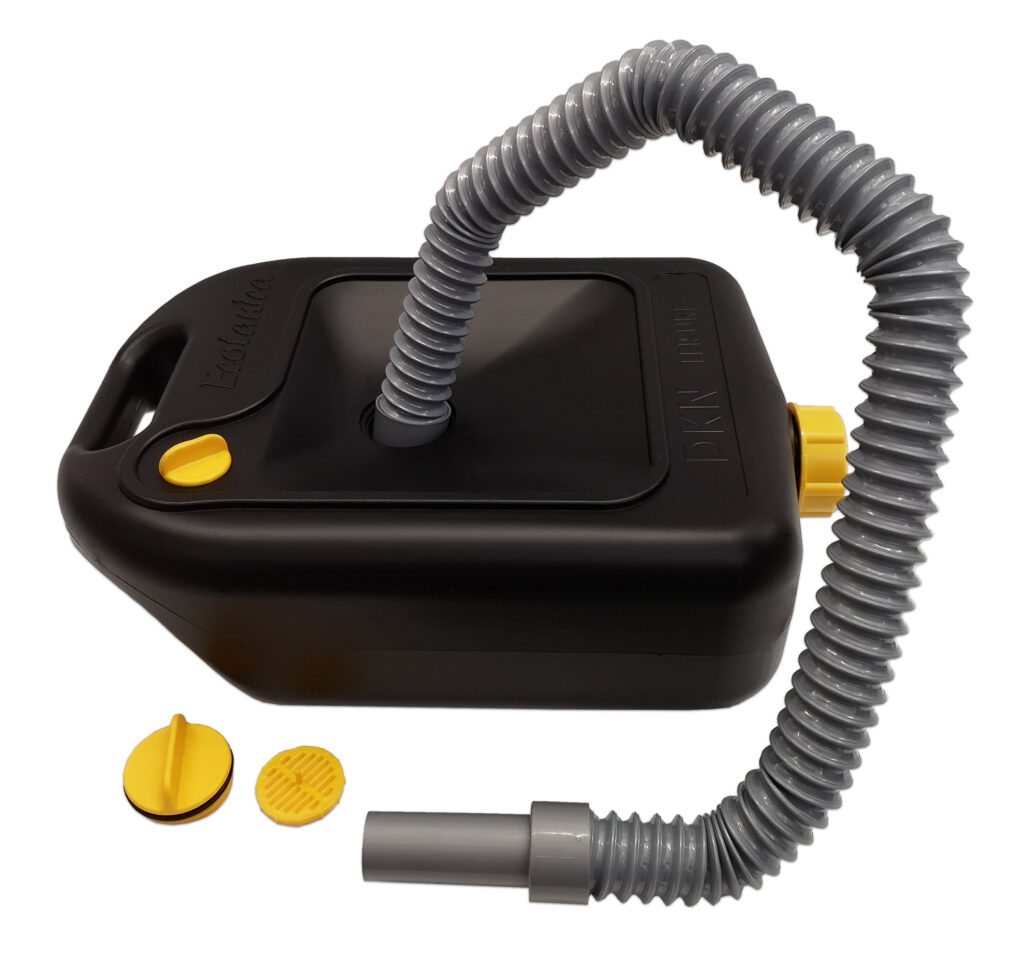 Premium 6L Black Waste Water Container with 1m Flexible Hose