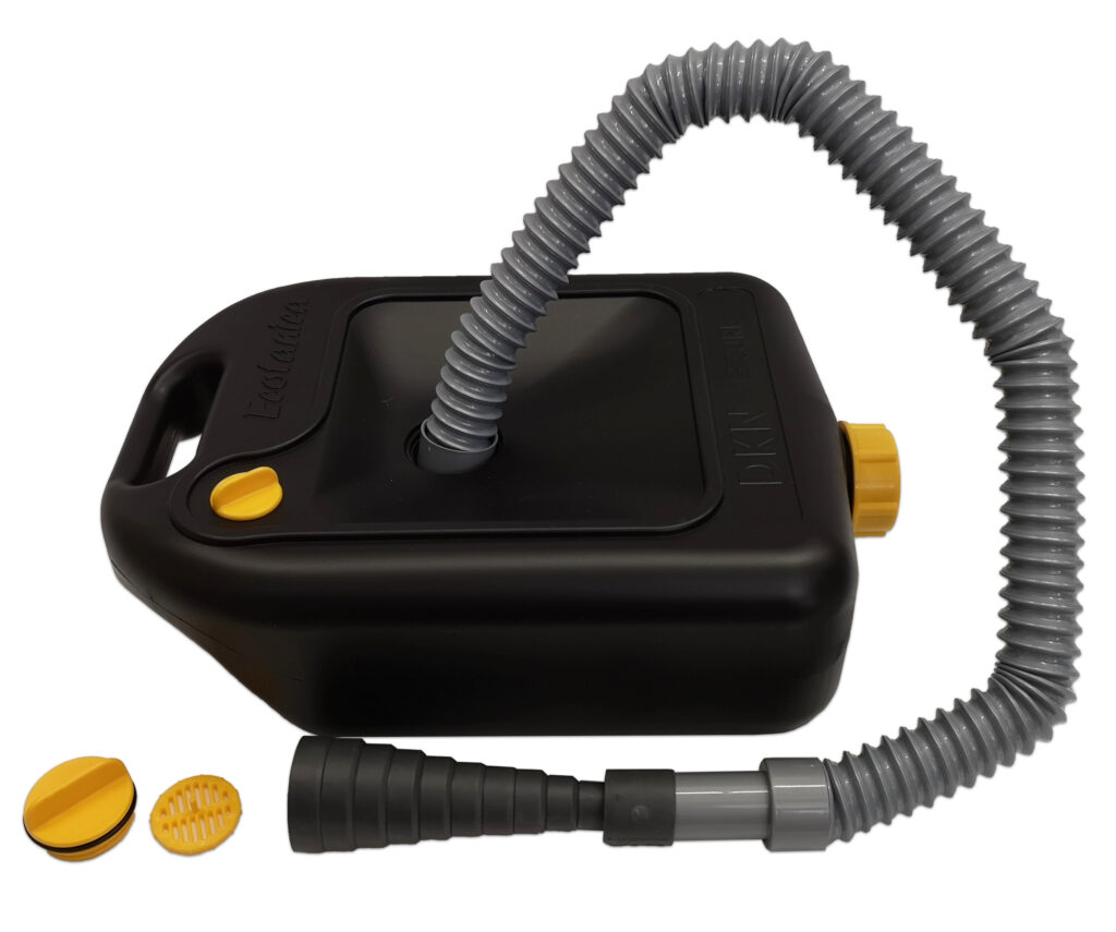 DKN LEISURE Premium 6L Black Waste Water Container with 1m Flexible ...